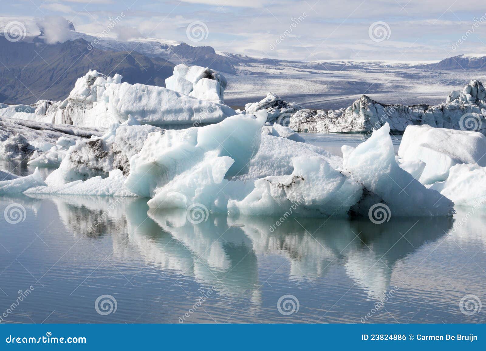 Floating Icebergs in Iceland Stock Photo - Image of climate, arctic ...