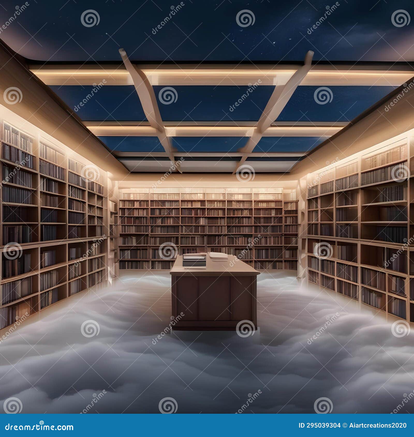 A Floating, Illuminated Library in the Clouds Where Books Take Flight ...