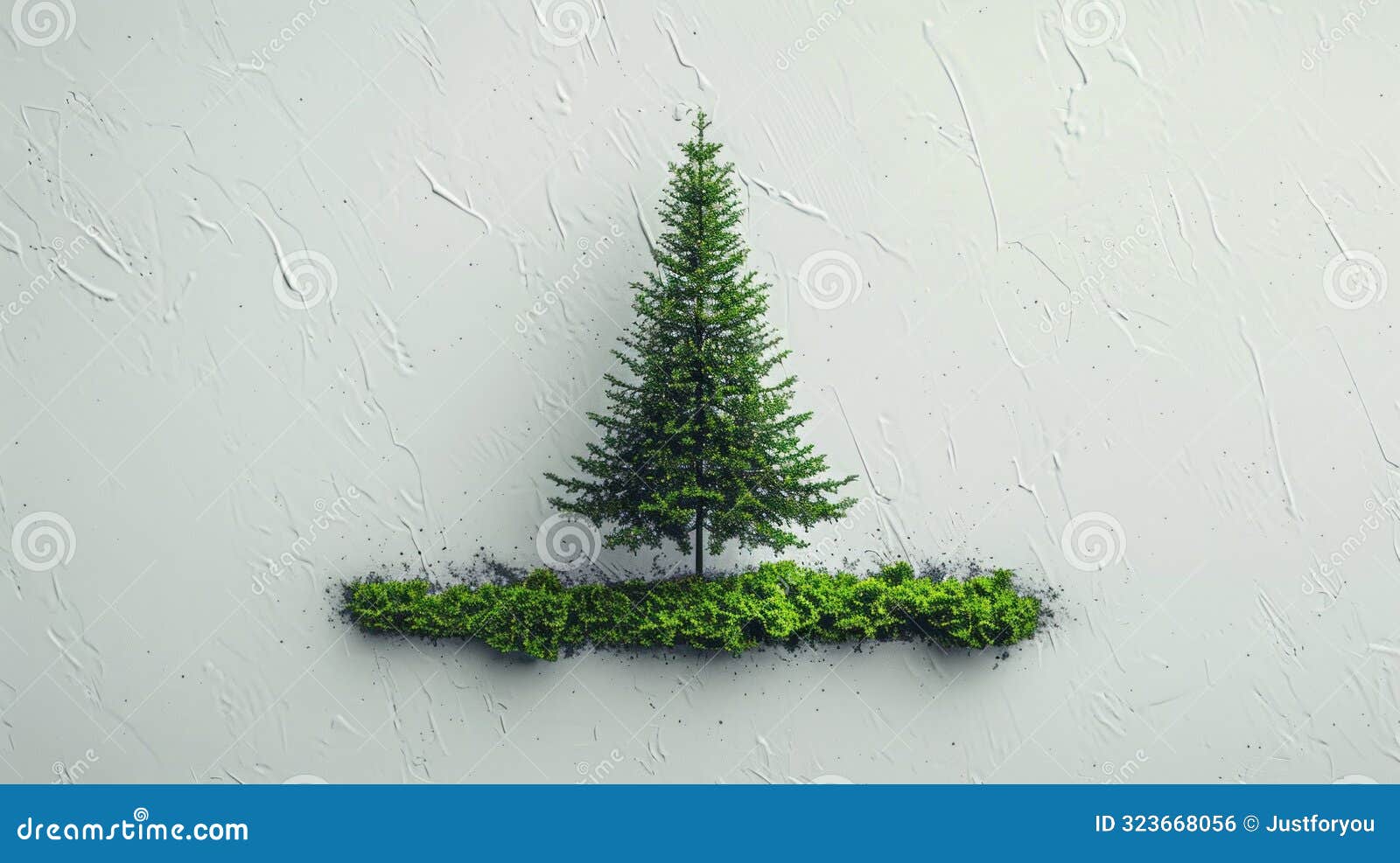 Floating Island with Pine Trees. Generative Ai Stock Illustration ...