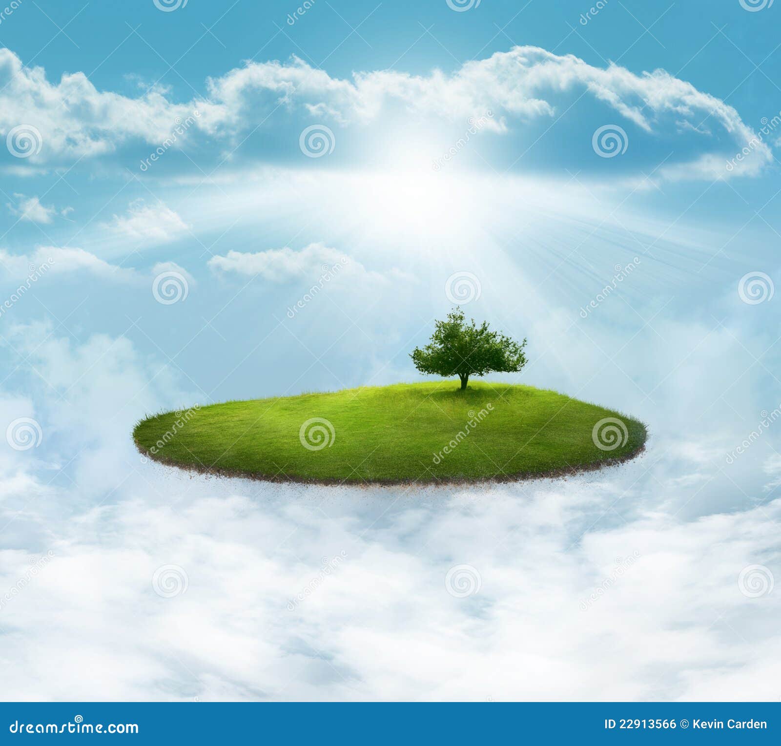 Floating Island With Tree Royalty Free Stock Image - Image: 22913566