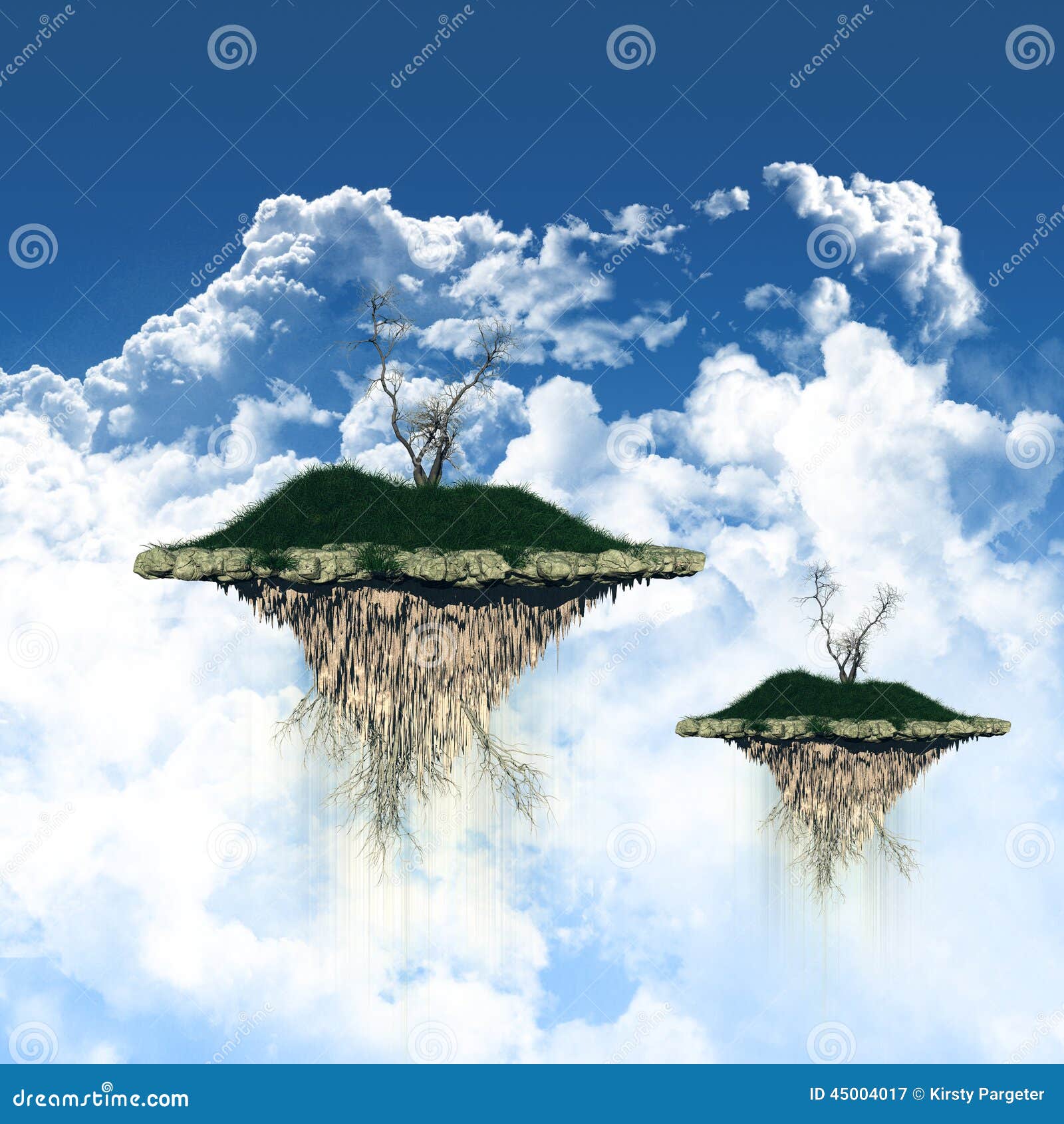 Floating Islands In The Clouds Stock Image | CartoonDealer.com #43521685