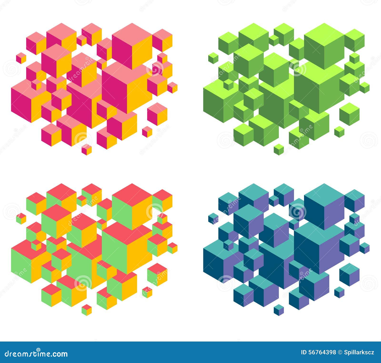 Isometric Group Of Business People Looking At The Graph On Flipchart ...