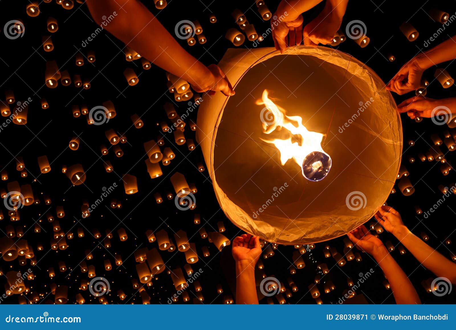 Floating lantern stock image. Image of firecracker, lamp - 28039871