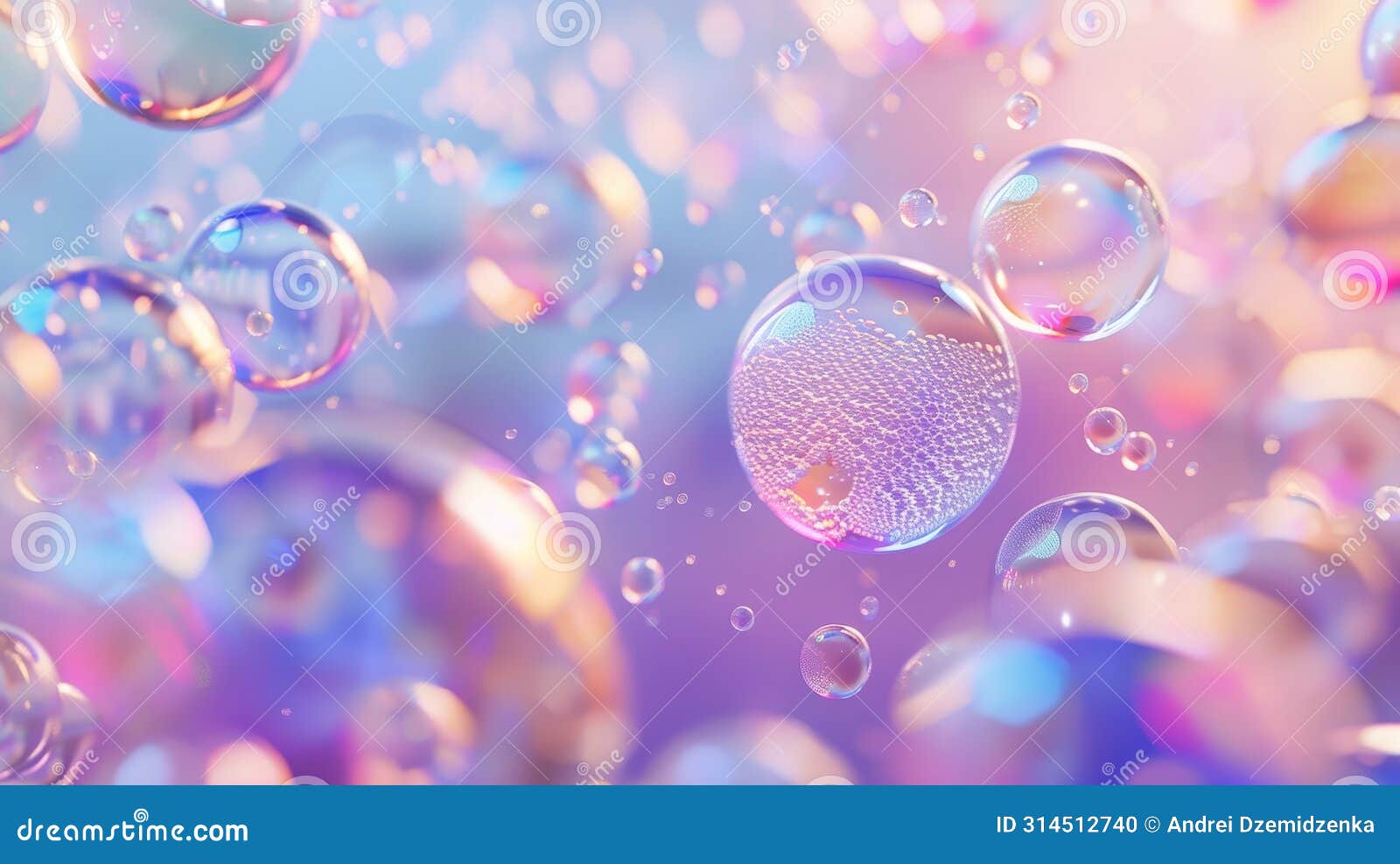Floating Liquid Blobs, Soap Bubbles, Metaballs. 3D Abstract Art ...