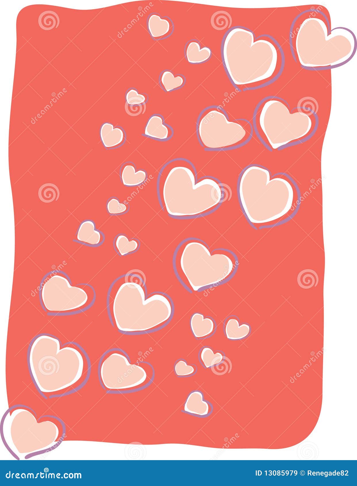 Floating Love Hearts Stock Vector Illustration Of Pastel 13085979