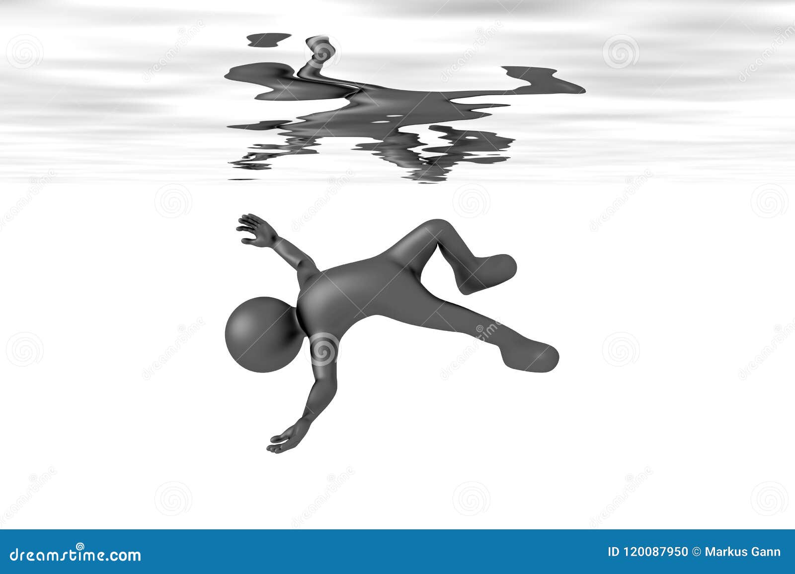 Floating man in the water stock illustration. Illustration of swim ...