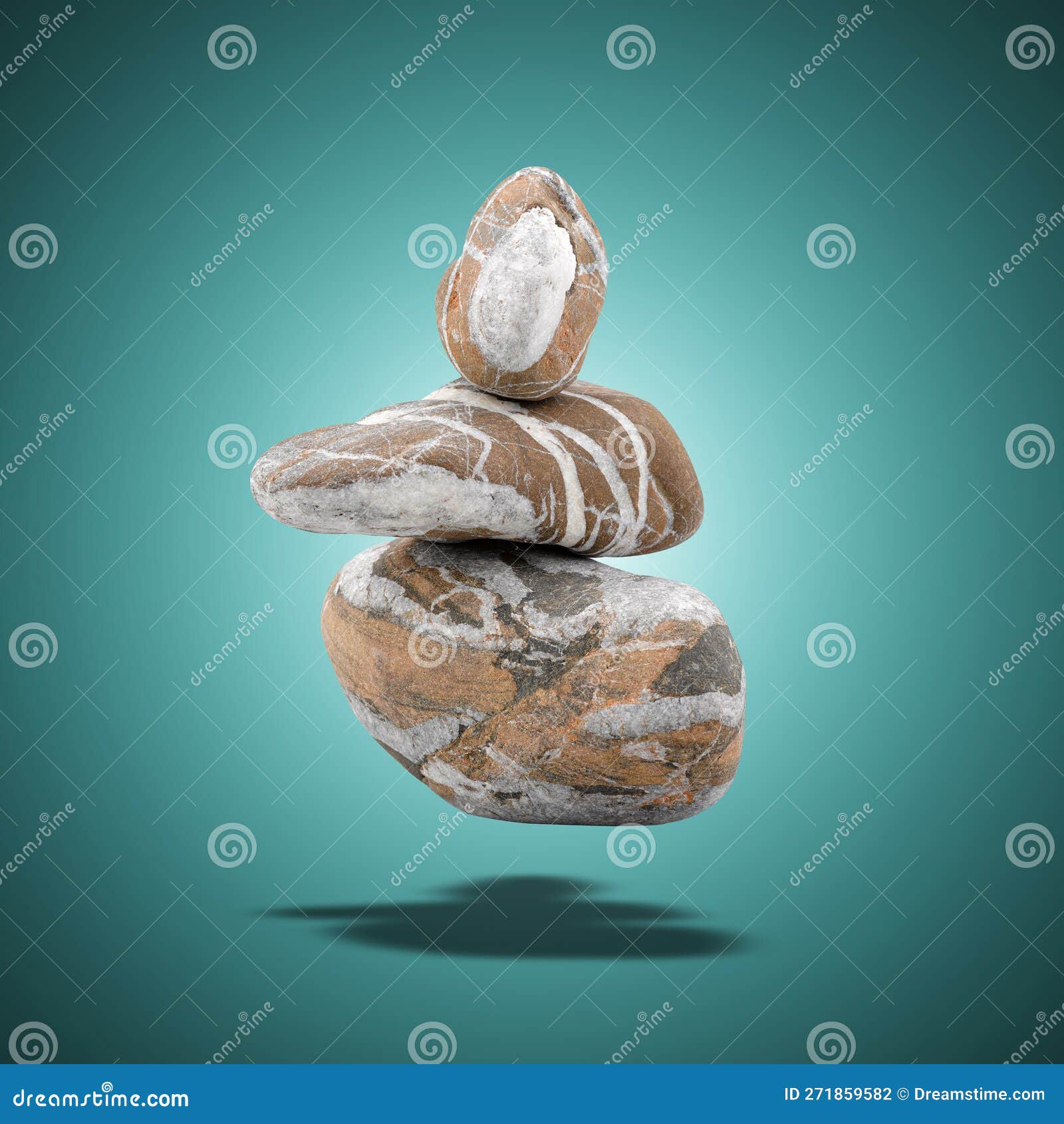 Floating Marble Stones in Balance on Colored Gradient Stock Photo ...