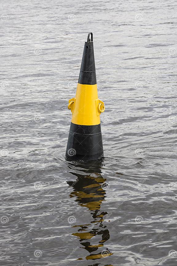 Floating Mark of Navigation Equipment. Stock Image - Image of river ...