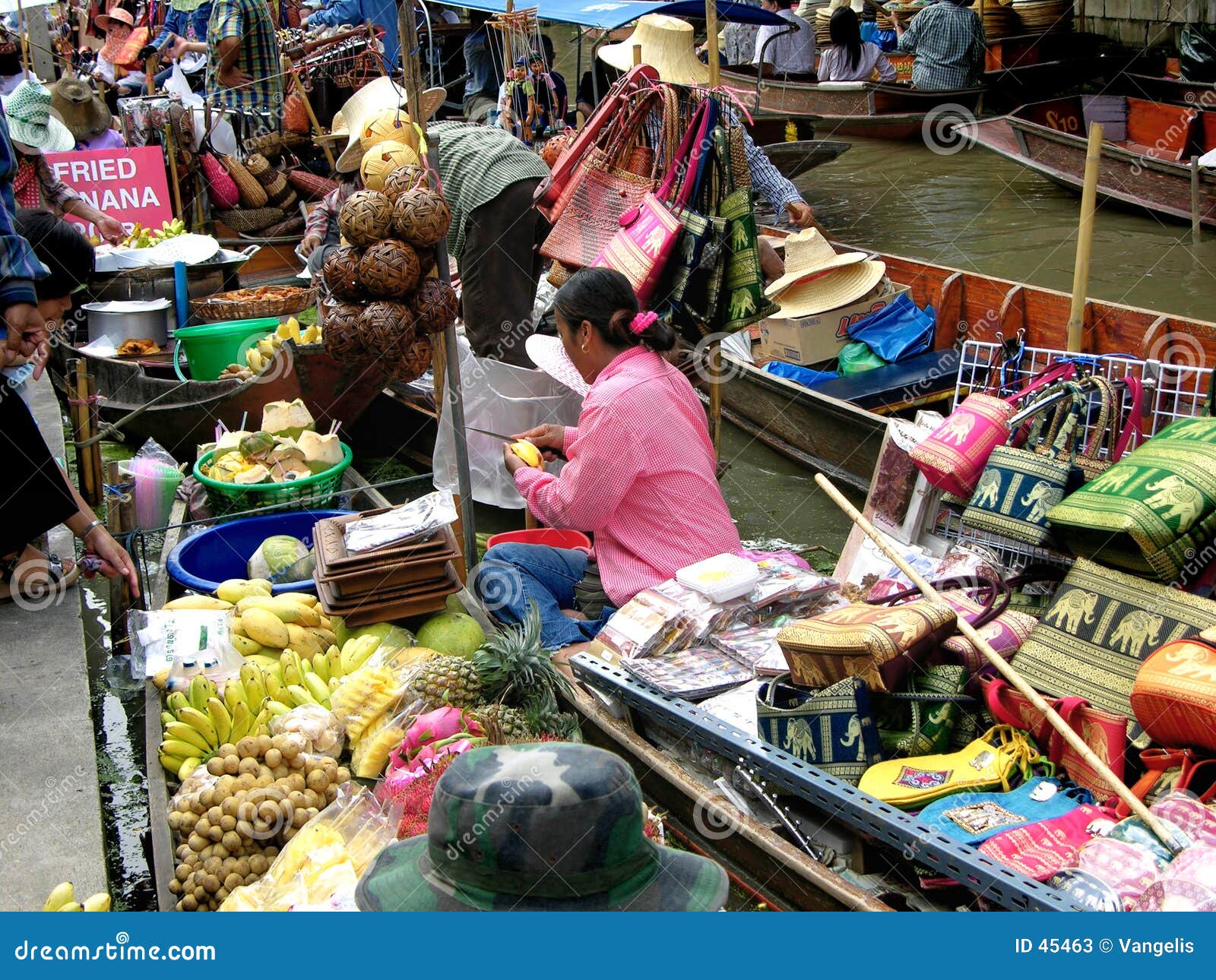 Floating Market editorial stock photo. Image of agriculture - 45463