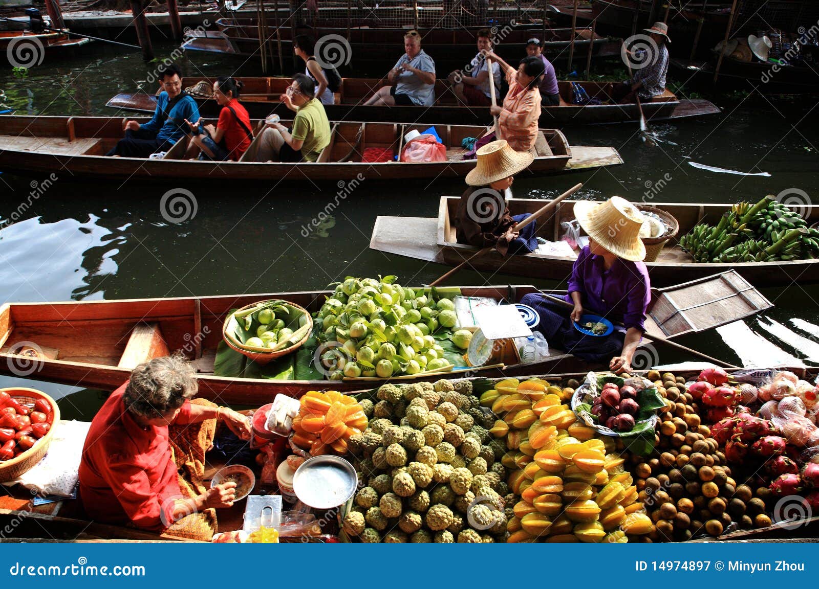 Floating market.thailand editorial photography. Image of person - 14974897
