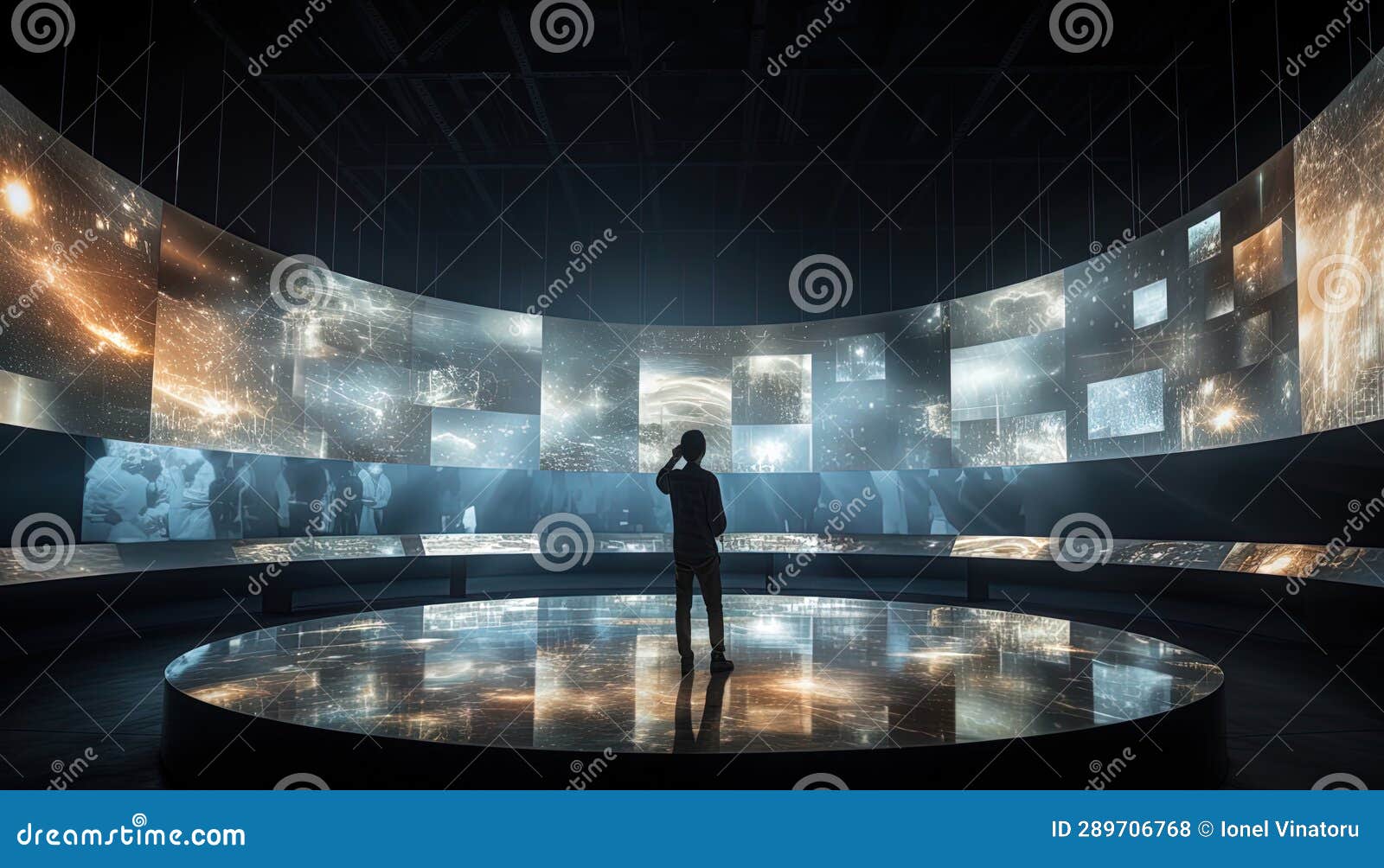 Floating Media Screens that Project Images, a Combination of ...