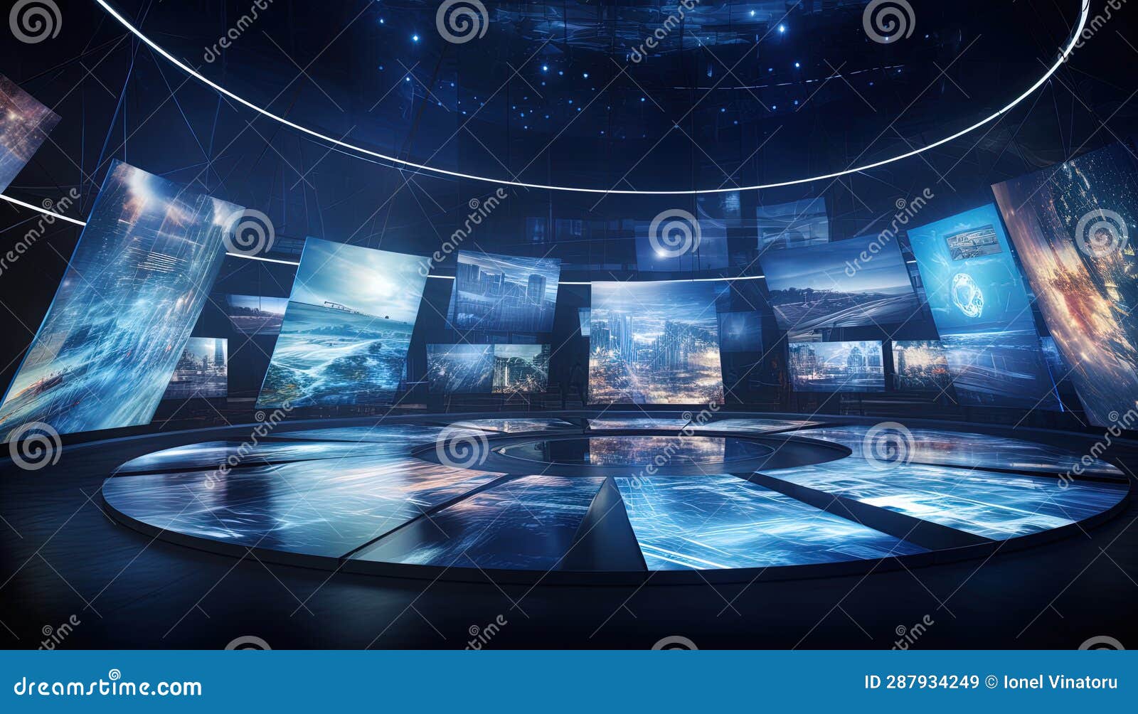 Floating Media Screens that Project Images, a Combination of ...