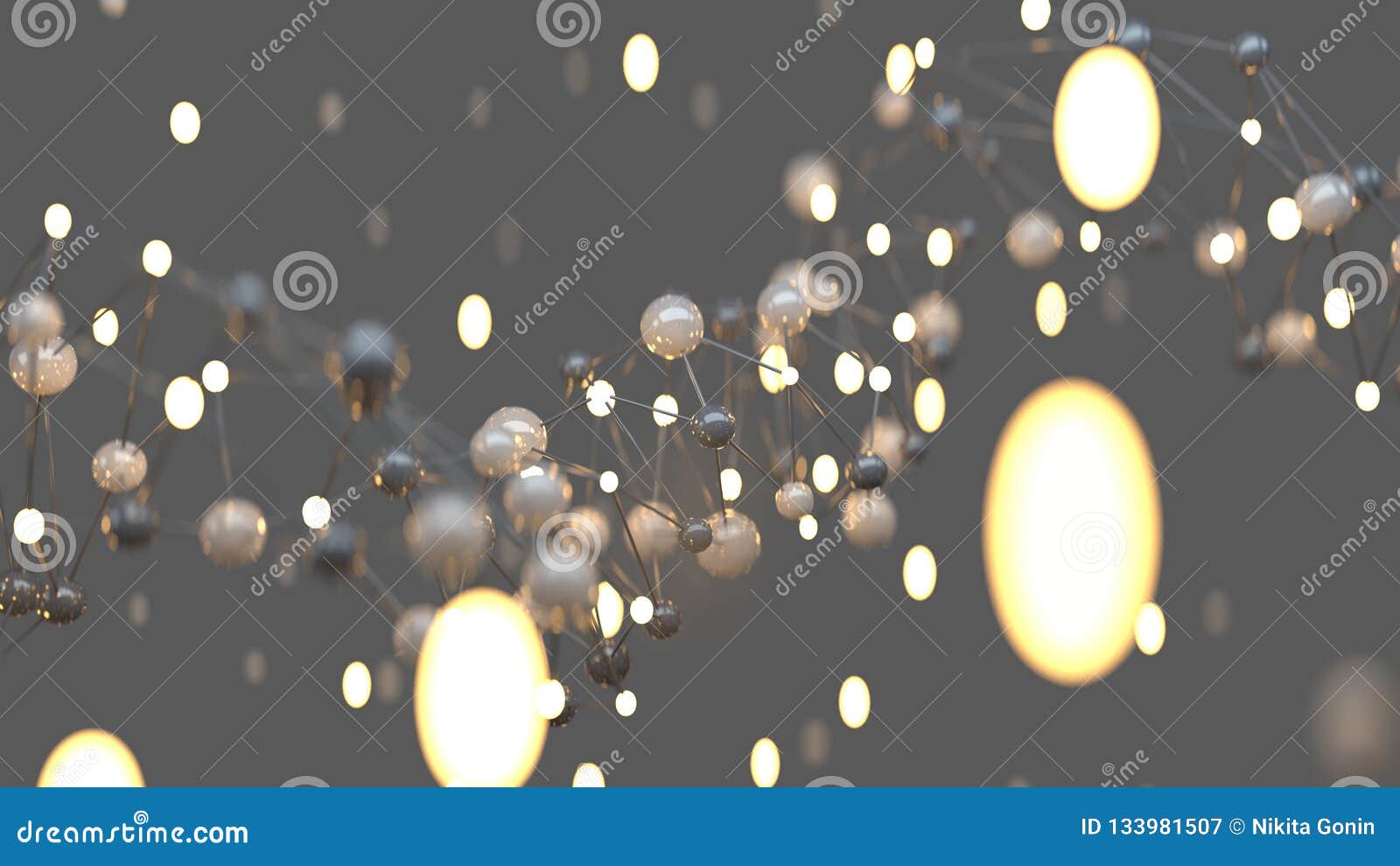 Floating Mesh of Network Abstract 3D Render Illustration Stock ...
