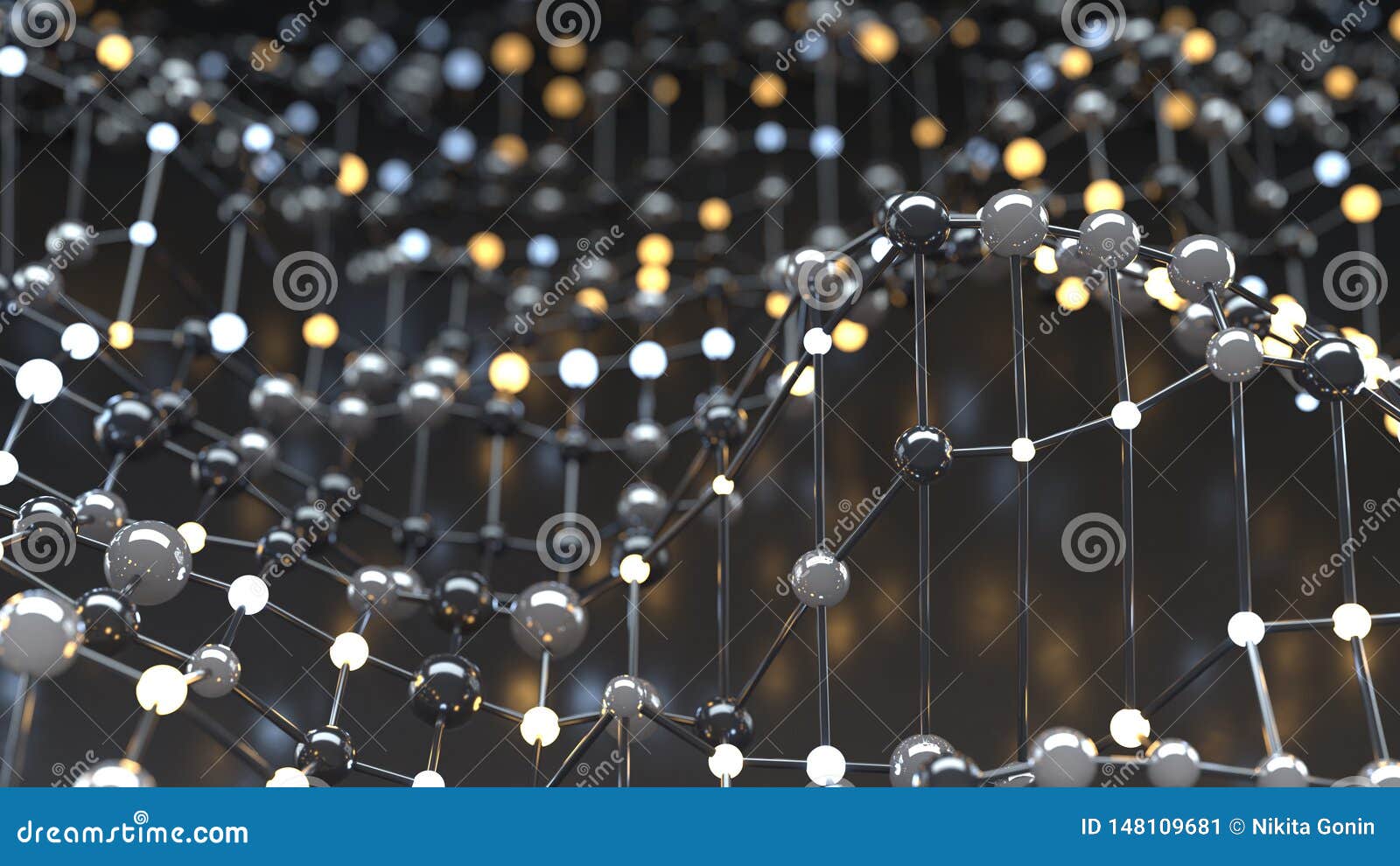 Floating Mesh of Network Abstract 3D Render Illustration Stock ...