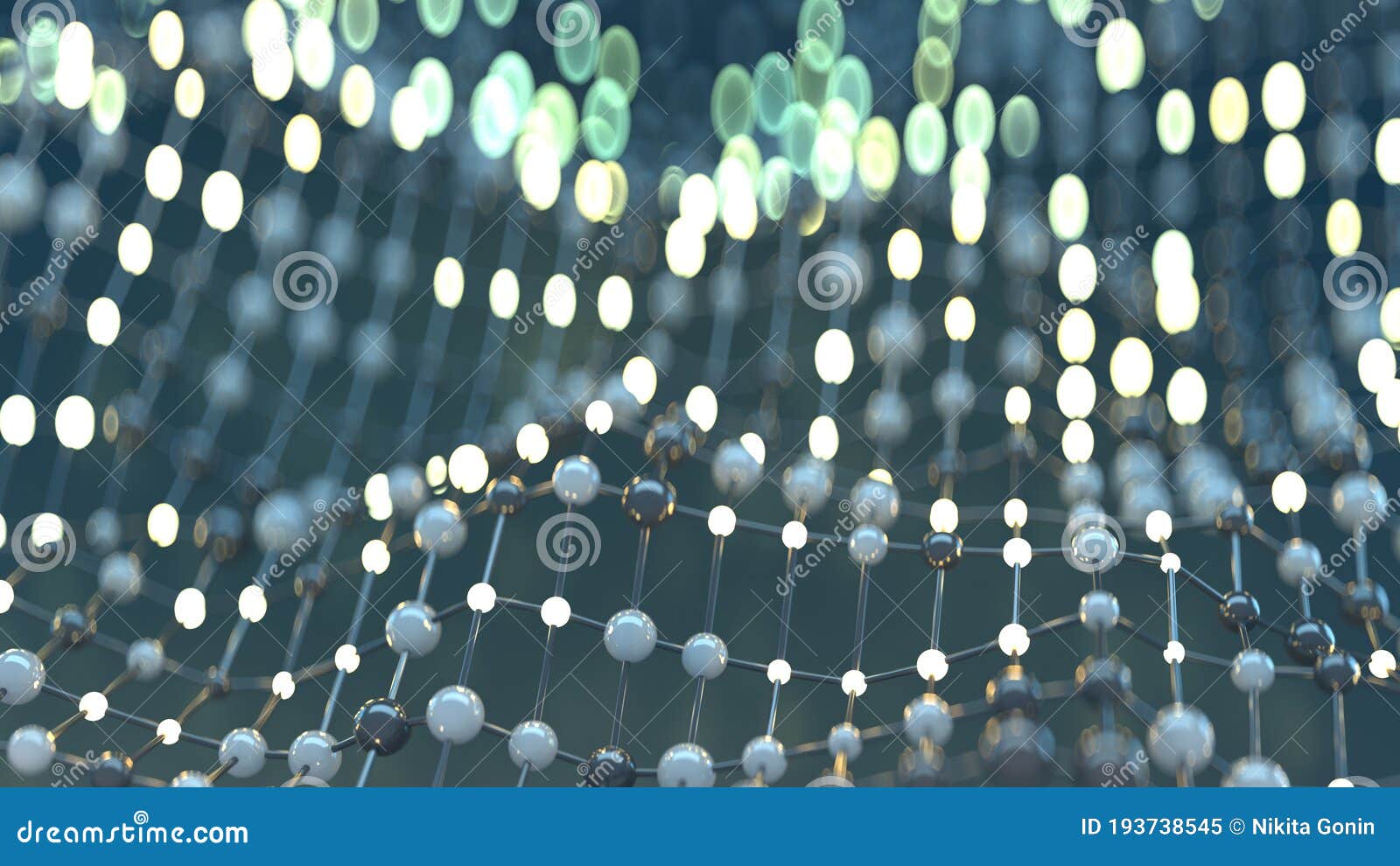Floating Mesh of Network Abstract 3D Render Illustration Stock ...