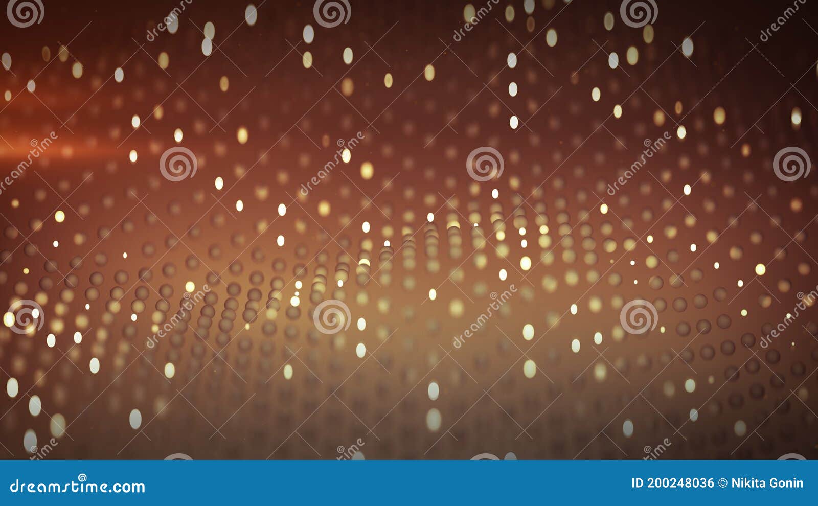 Floating Mesh of Red Particles 3D Render Stock Illustration ...