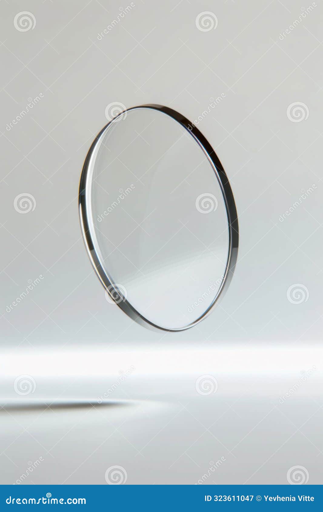 Floating Metallic Circle on Light Background. Generative Ai Stock ...