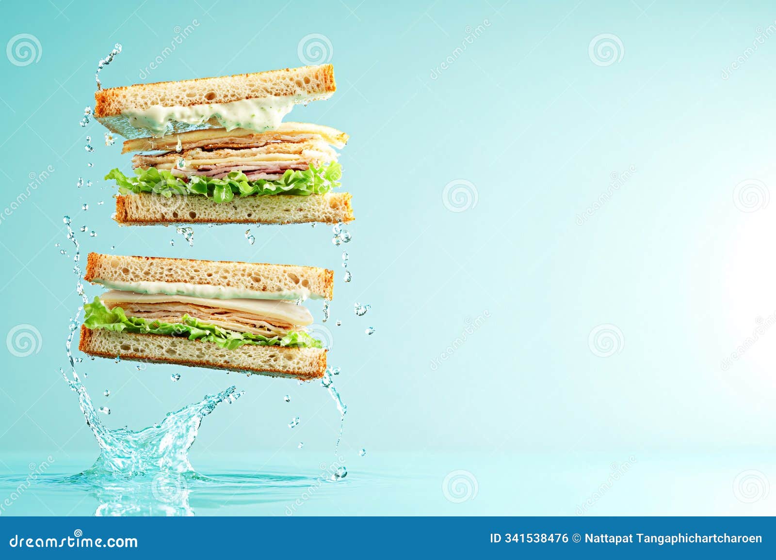 Floating Mid-air, Deconstructed Sandwich Elements with Bold Colors and ...