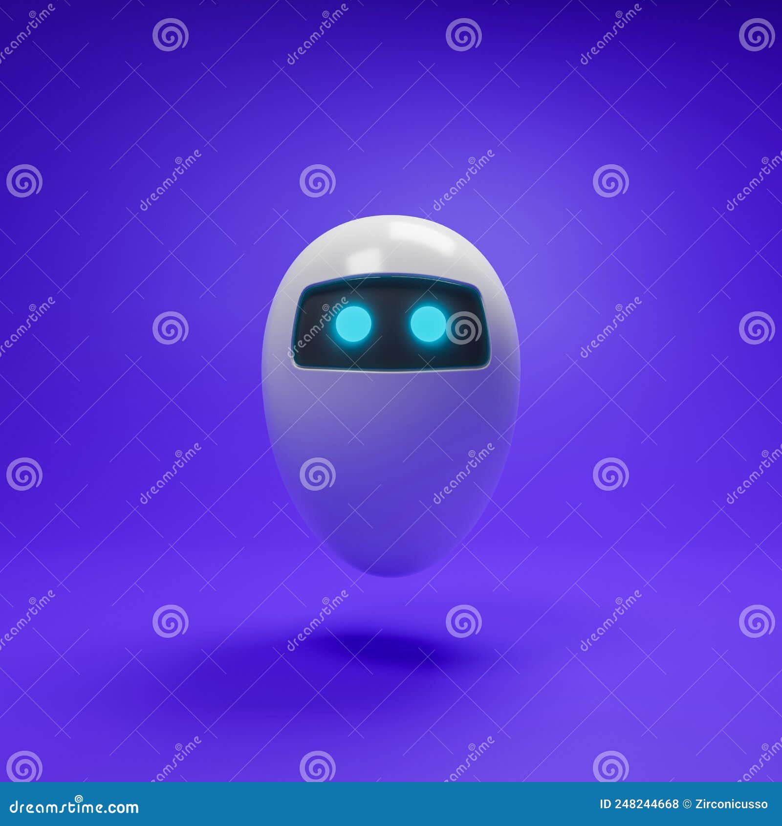 Floating Minimal Robot Royalty-Free Cartoon | CartoonDealer.com #247877894