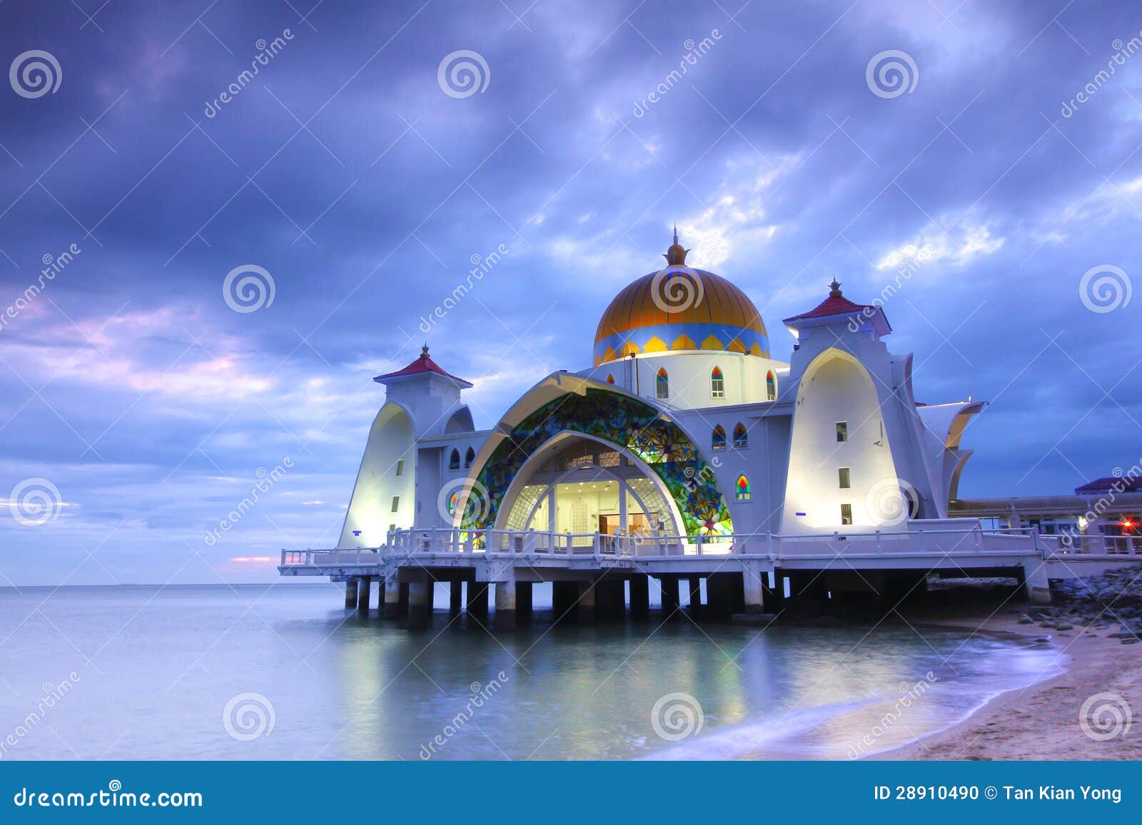 Floating mosque stock photo. Image of evening, prayer - 28910490