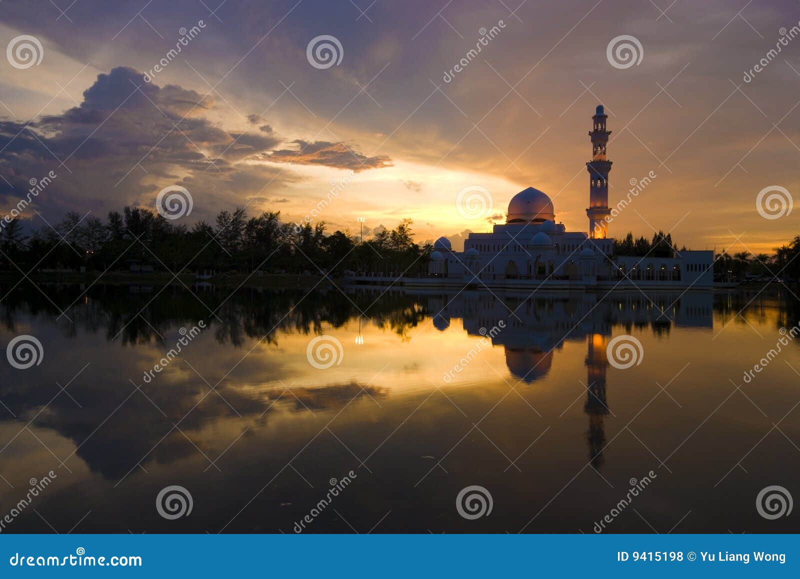 Floating mosque stock photo. Image of building, background - 9415198