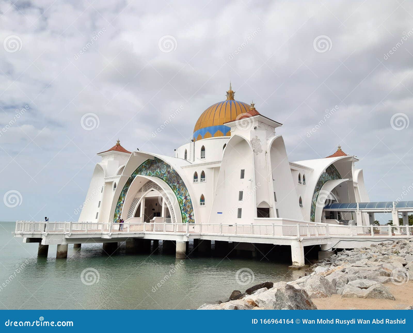Floating Mosque Near the Beach Stock Photo - Image of scenery ...