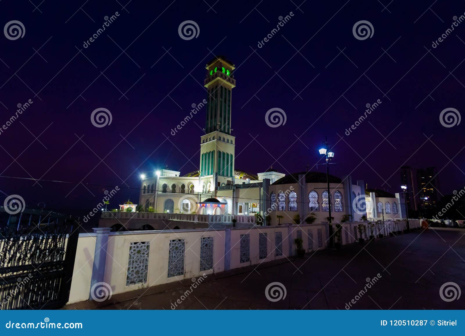 Floating Mosque on Penang Malaysia Stock Image - Image of church, night ...