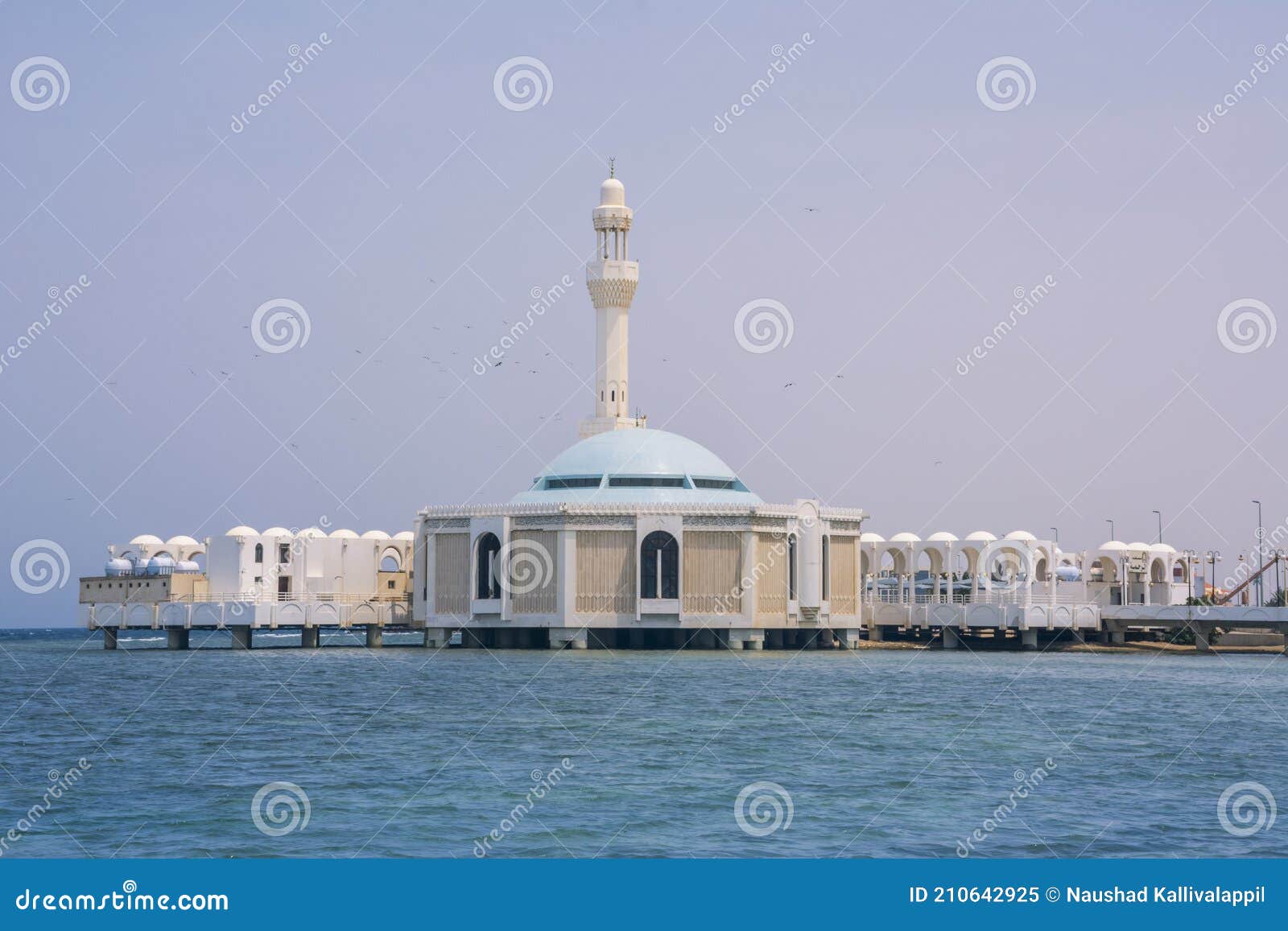 Floating Mosque at Seashore Stock Image - Image of center, asia: 210642925
