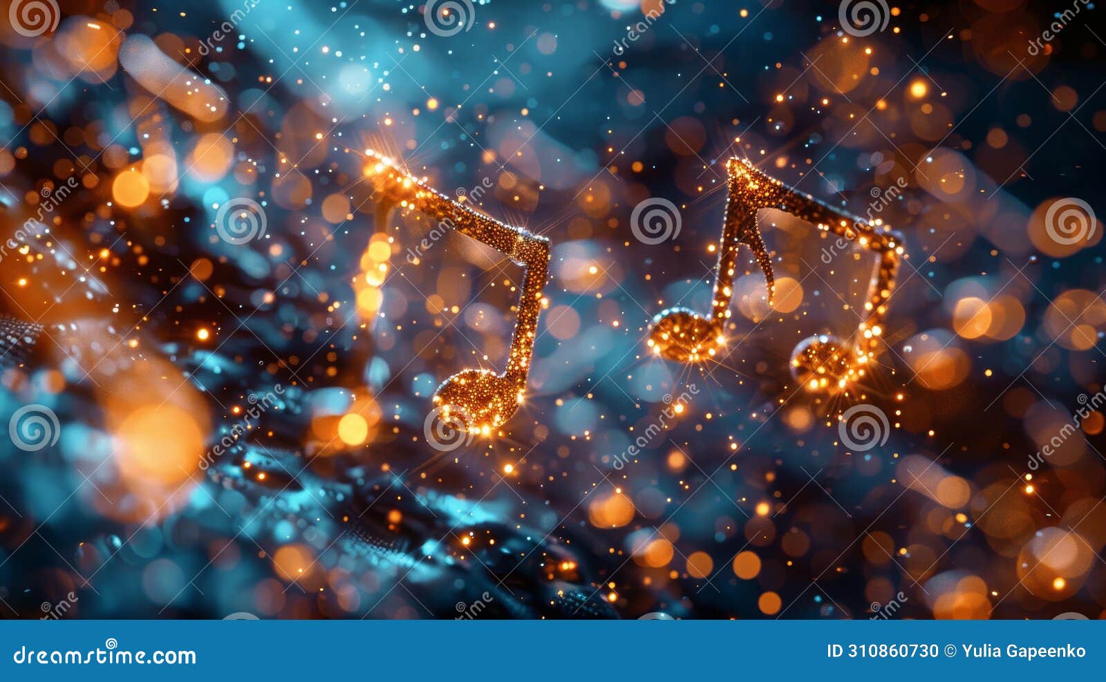 Floating Musical Notes in the Air Stock Photo - Image of composition ...