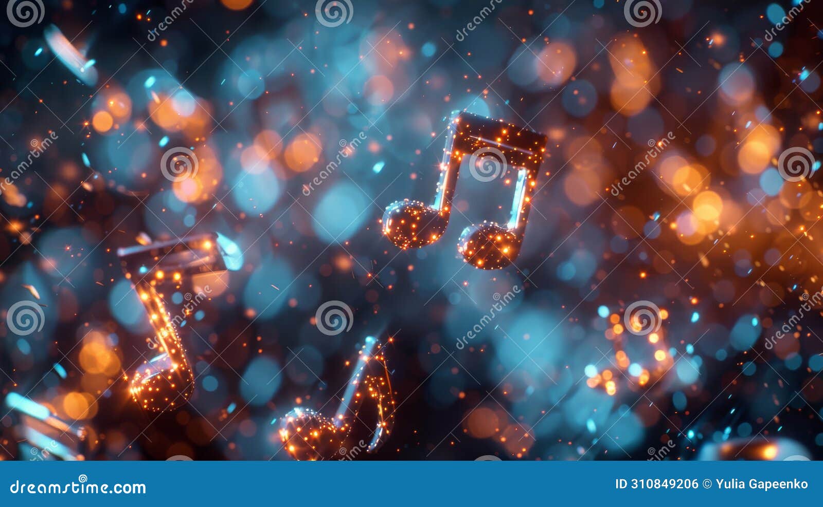 Floating Musical Notes in the Air Stock Photo - Image of visual ...