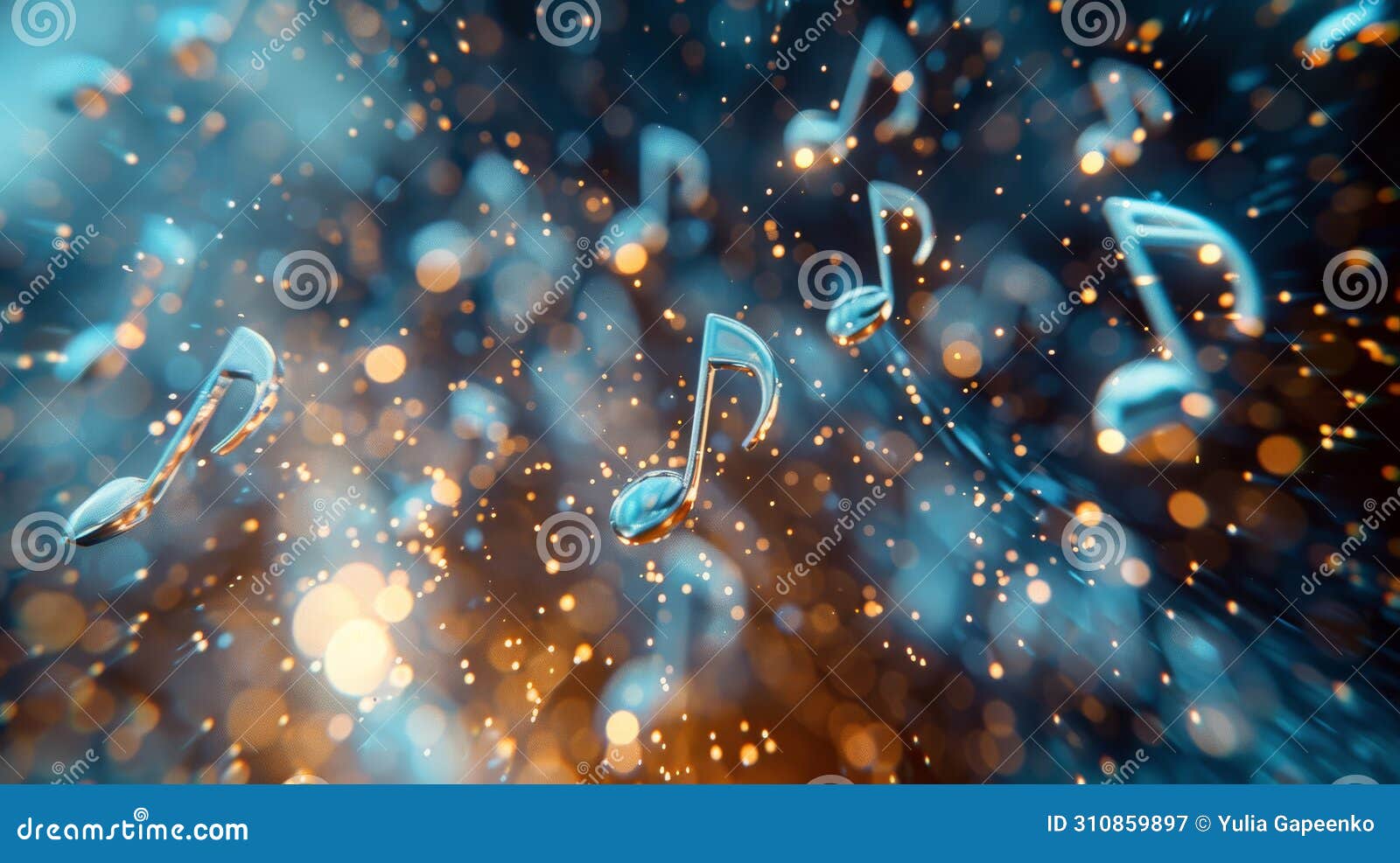 Floating Musical Notes in the Air Stock Image - Image of group, notes ...