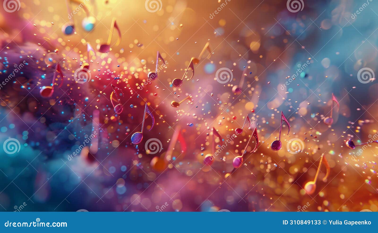 Floating Musical Notes stock image. Image of rhythm - 310849133