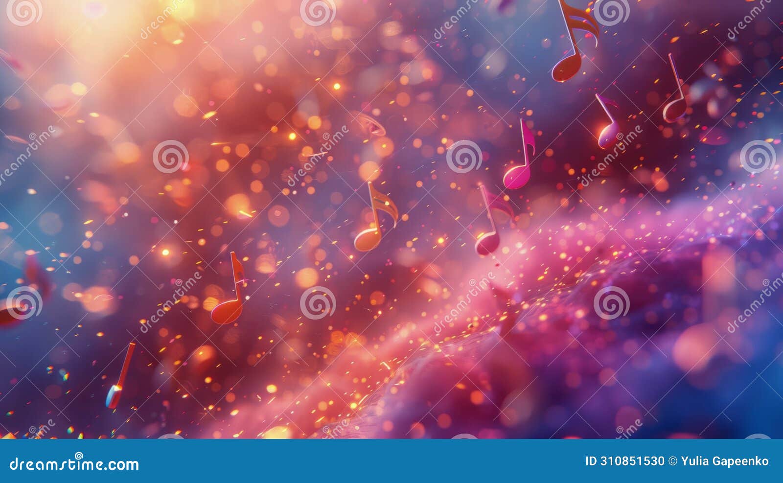 Floating Musical Notes stock photo. Image of classical - 310851530