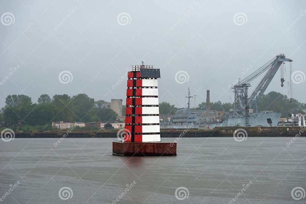 Floating navigation mark stock photo. Image of harbour - 115435516