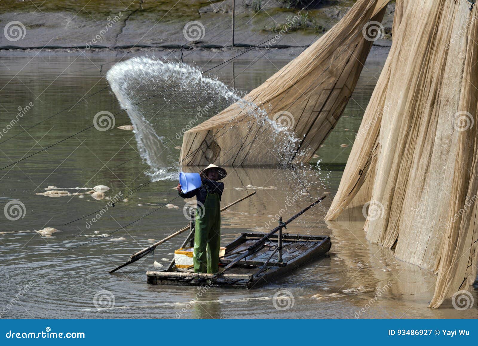 Floating nets editorial photography. Image of quiet, china - 93486927