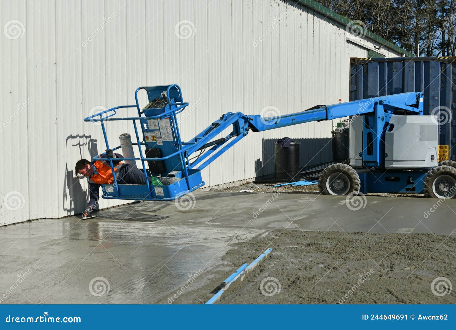 Floating Off a Newly Poured Concrete Slab Stock Image - Image of cherry ...