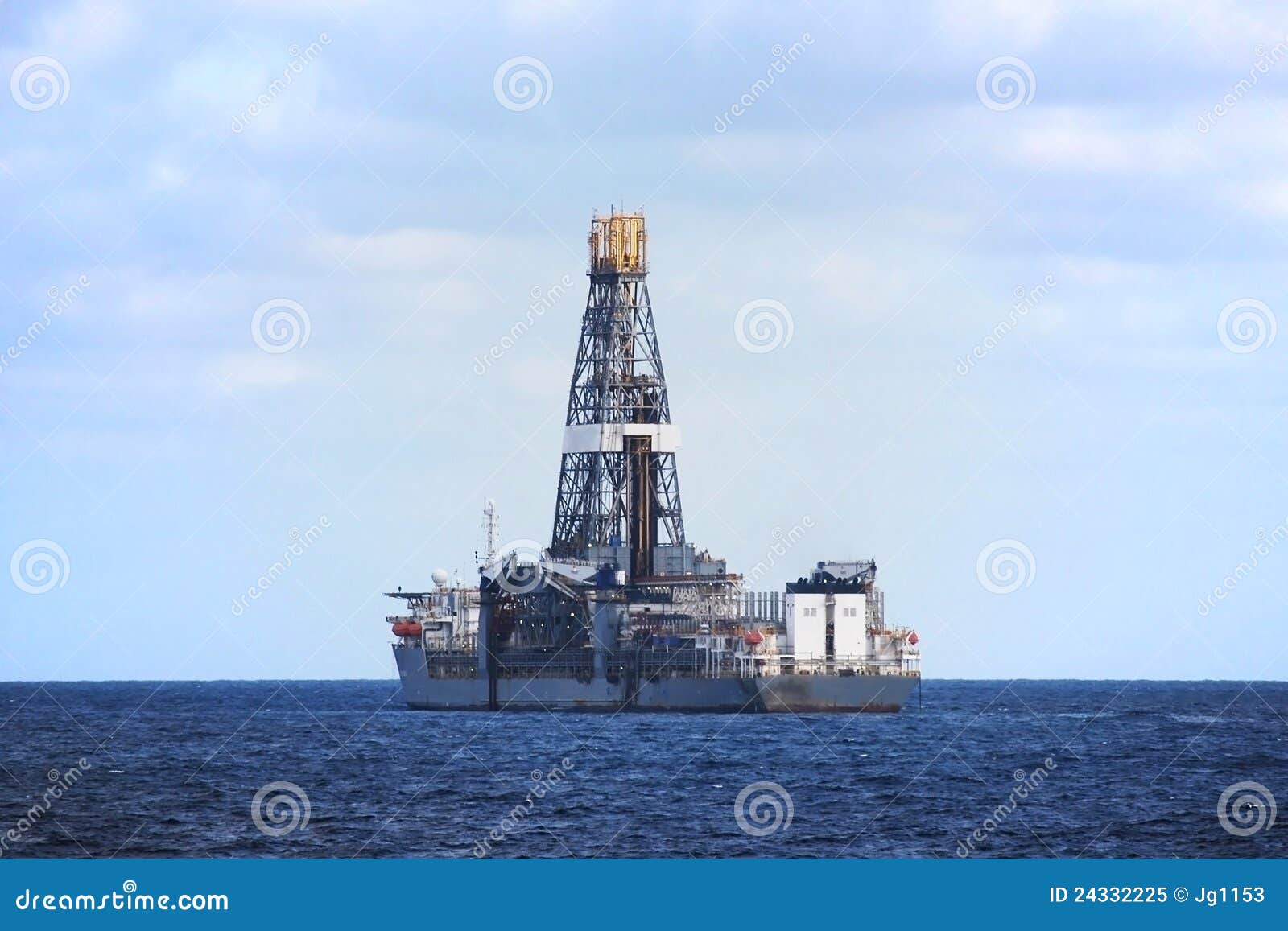 Floating Offshore Production Platform Stock Image - Image of drilling ...
