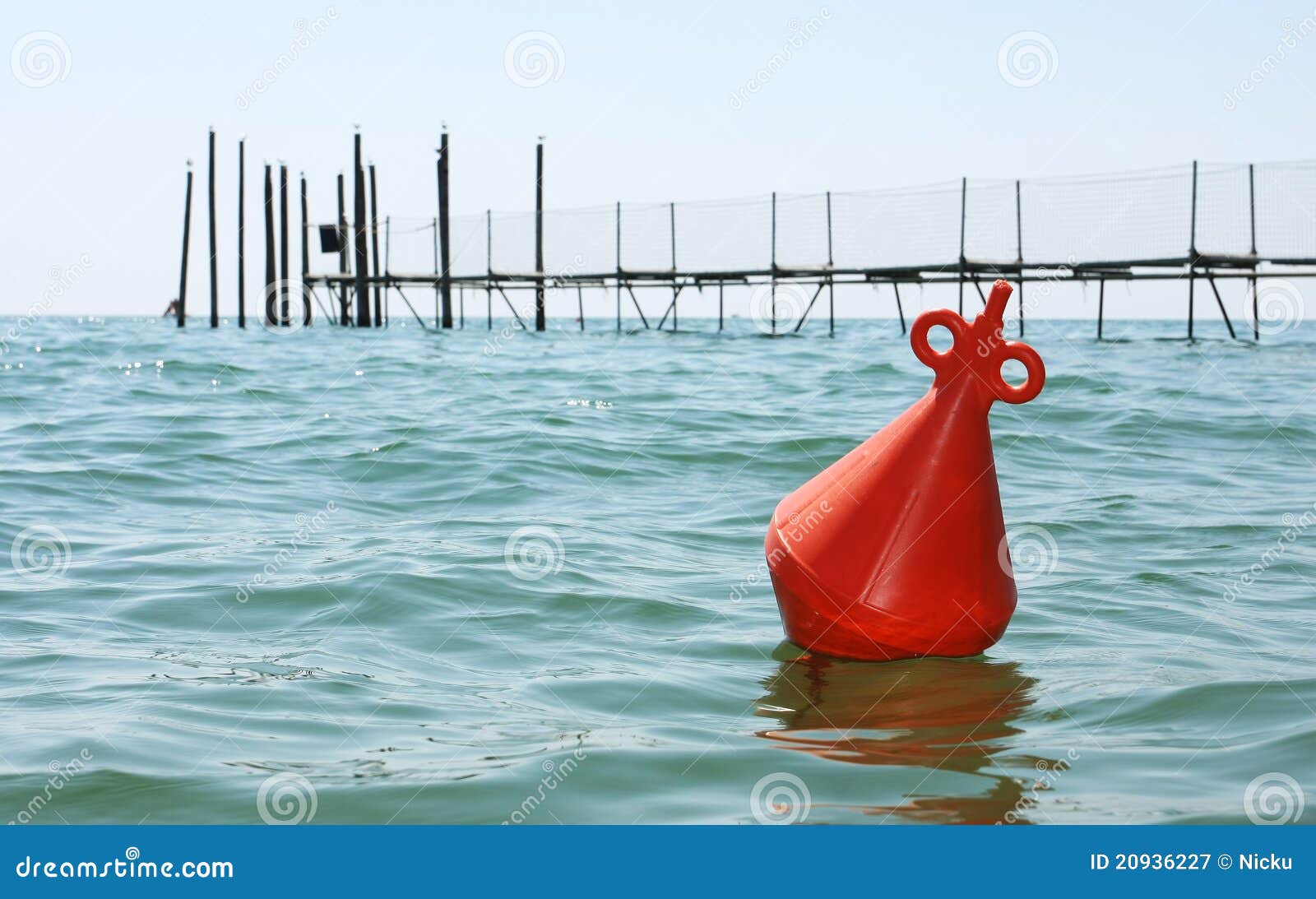 Floating orange buoy stock image. Image of limit, orange - 20936227