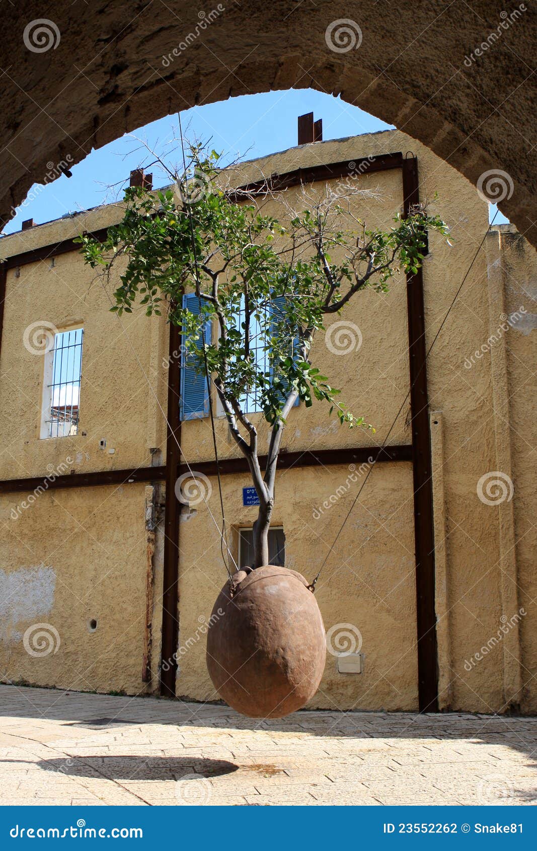 Floating Orange Tree, Jaffa Stock Photo - Image of history, building ...