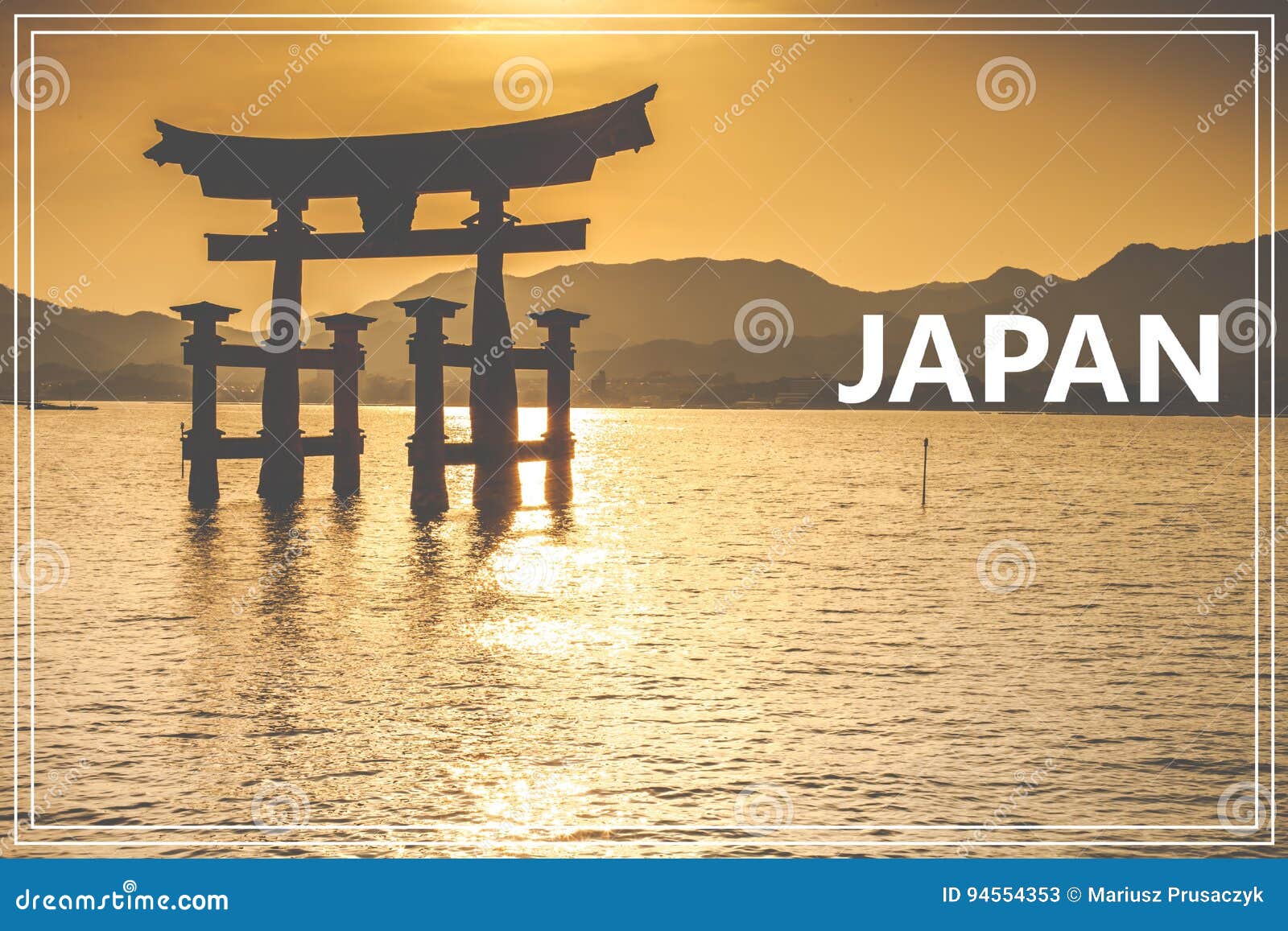 The Floating Otorii Gate at Miyajima, Japan. Stock Image - Image of ...