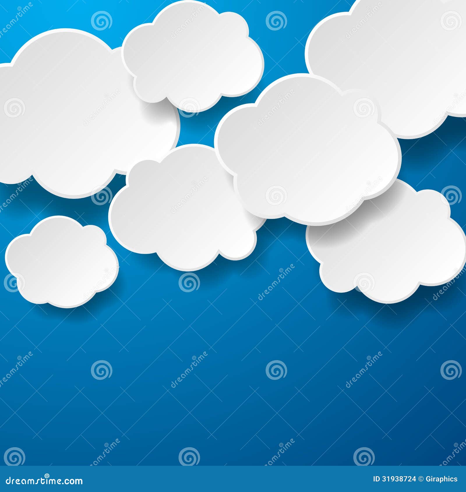 Floating Paper Clouds Background Stock Illustrations – 826 Floating ...