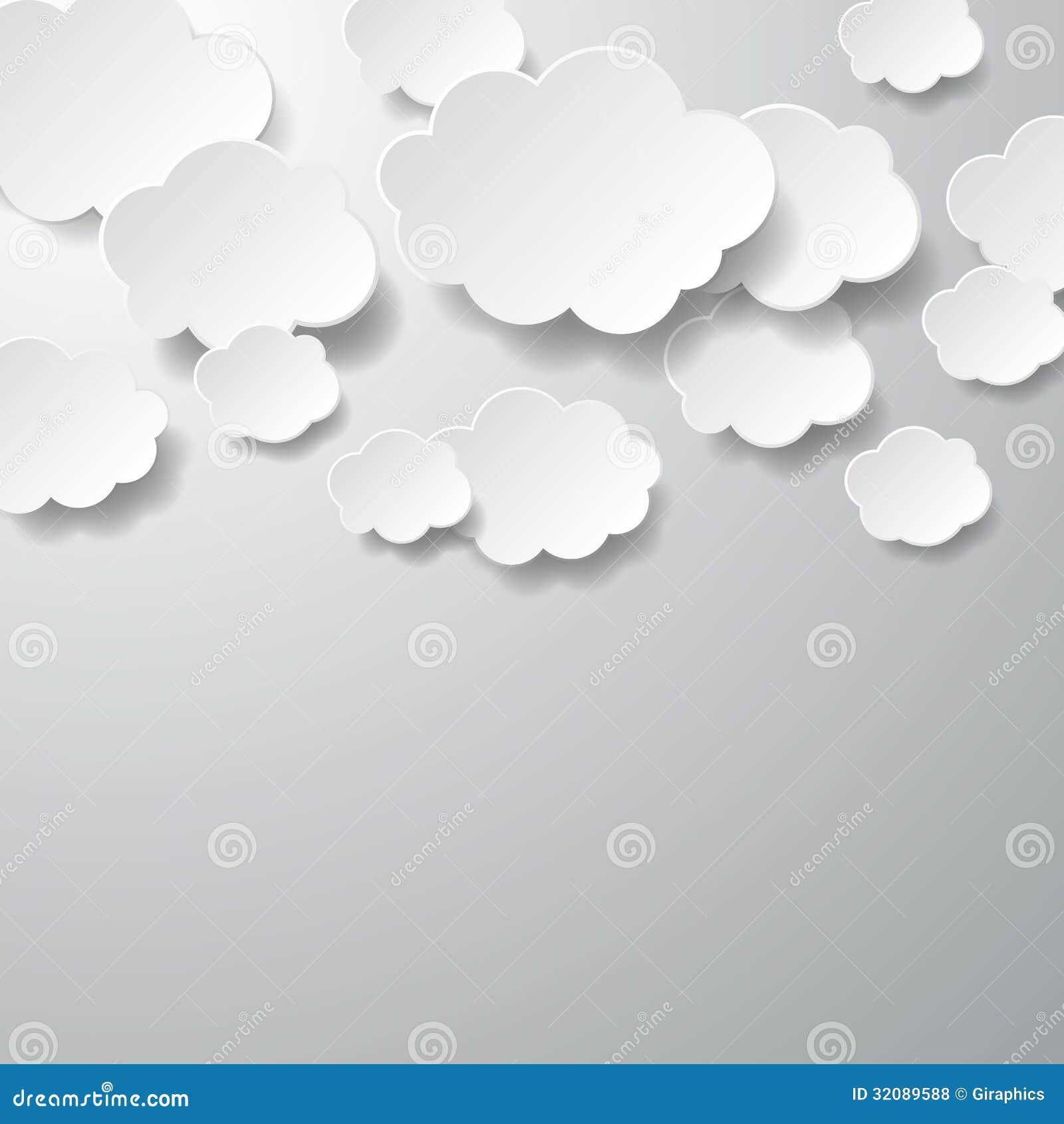 Floating Paper Clouds Background Stock Vector - Illustration of ...