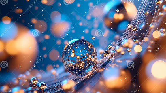 Floating Particles in a Surreal Scene Visually Represent Quantum Computing Dynamics and ...