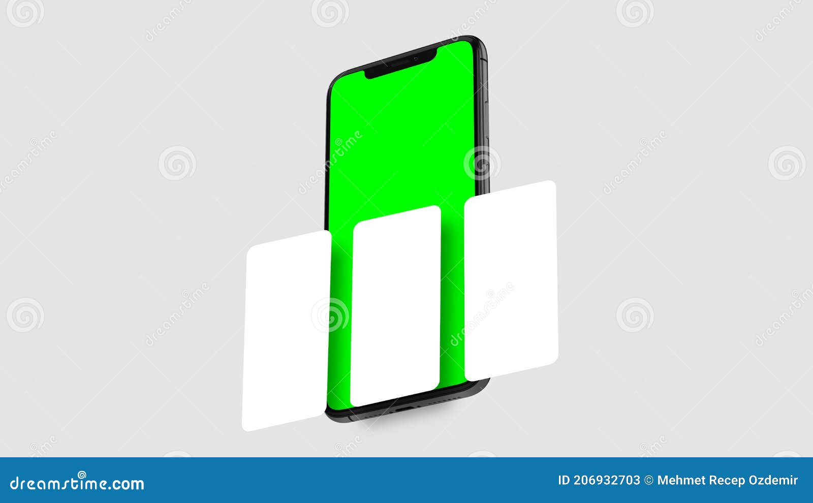 Floating Phone with UI Screens Stock Image - Image of desktop, phone ...