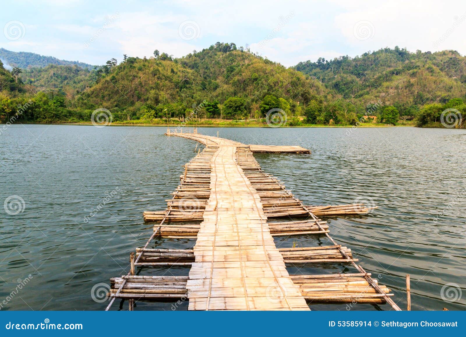 Floating Pier stock photo. Image of beautiful, autumn - 53585914