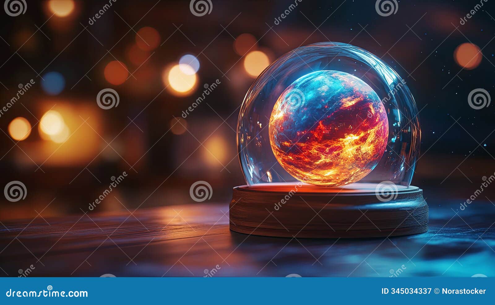 Floating Planet Covered In Greenery In Deep Space Environment Stock ...