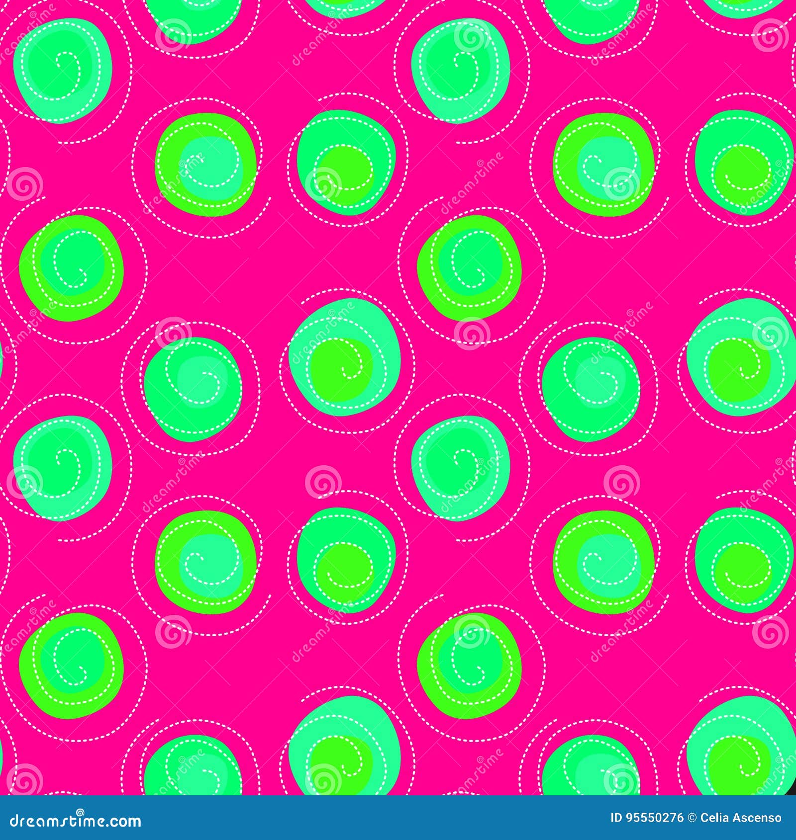 Floating Poison Circles Seamless Pattern Background Stock Illustration ...