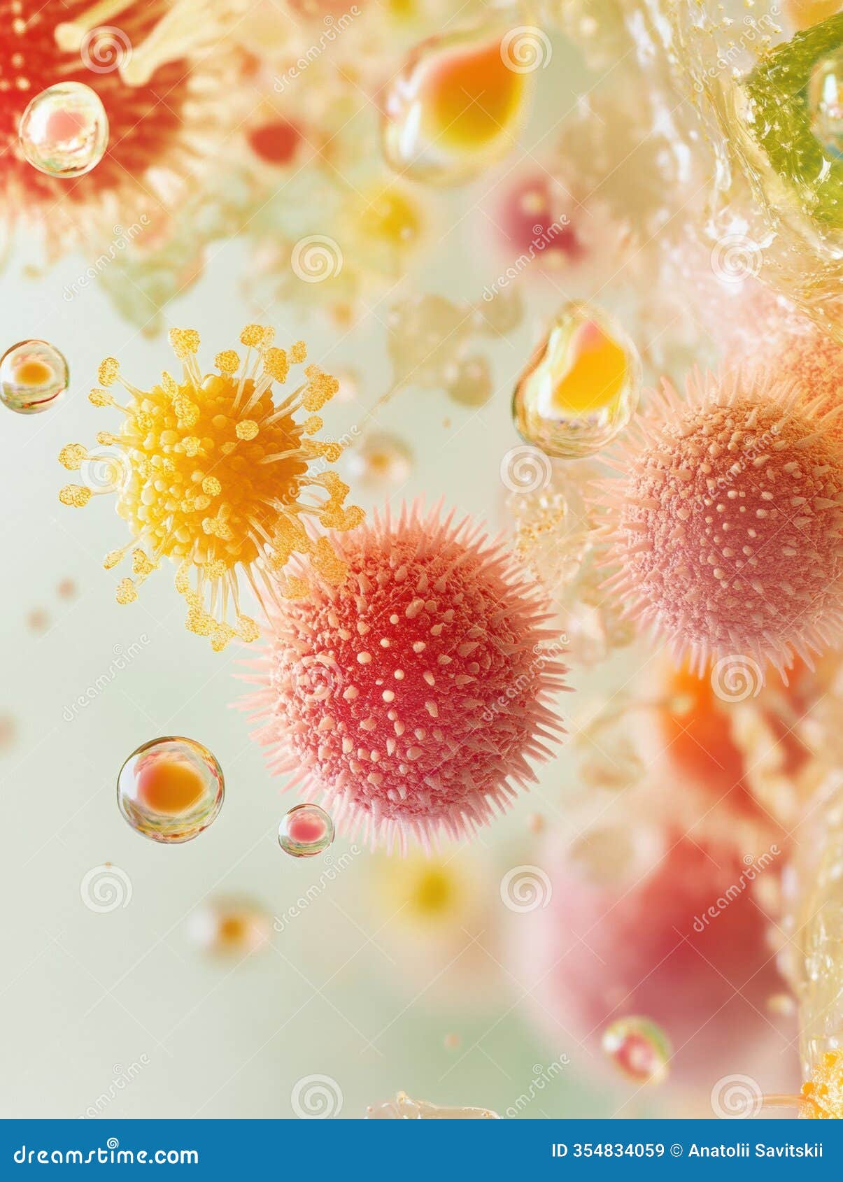 Floating Pollen Particles Causing Irritation on Skin Surface and ...