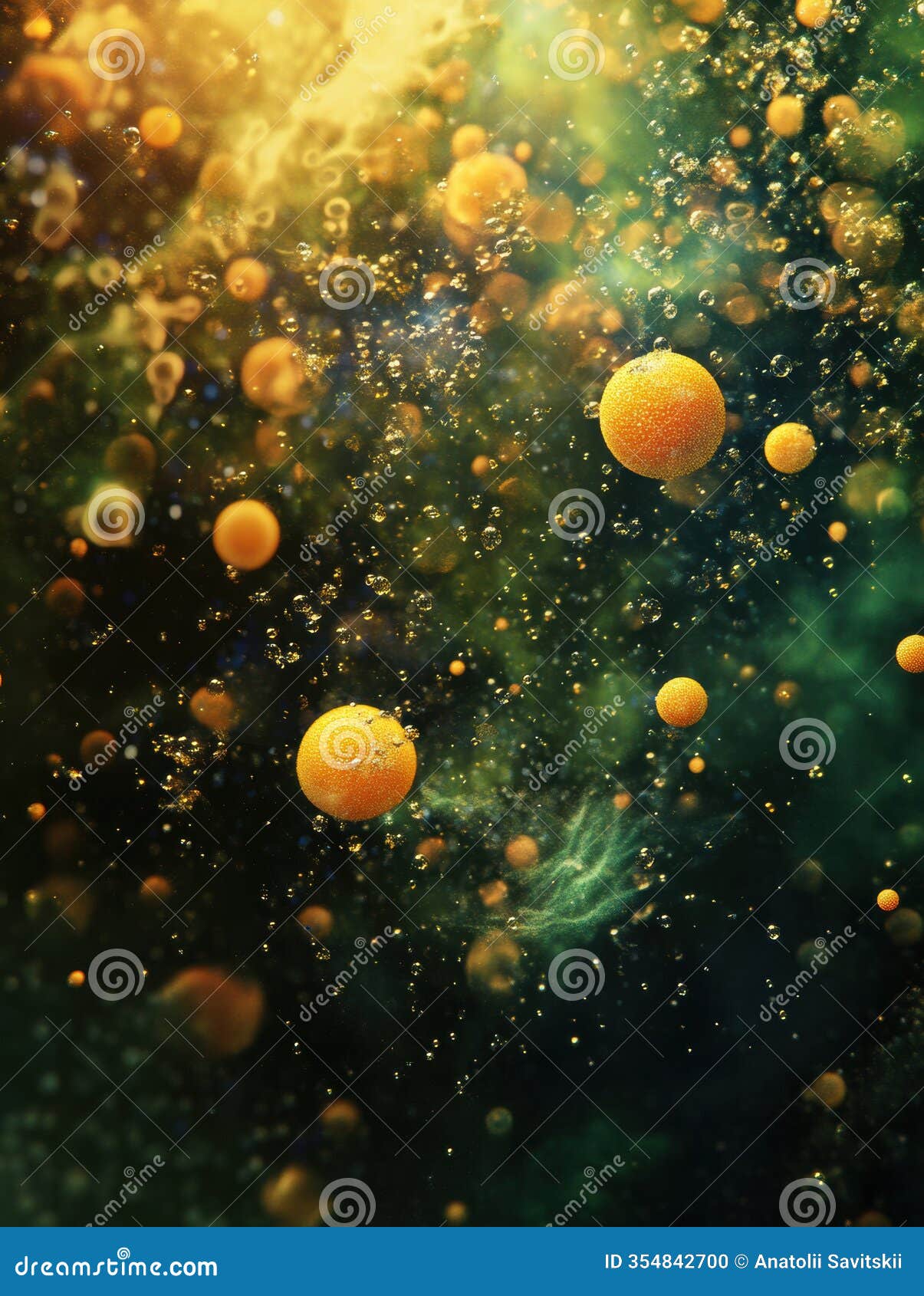 Floating Pollen Particles Drifting through the Air Causing Allergy ...