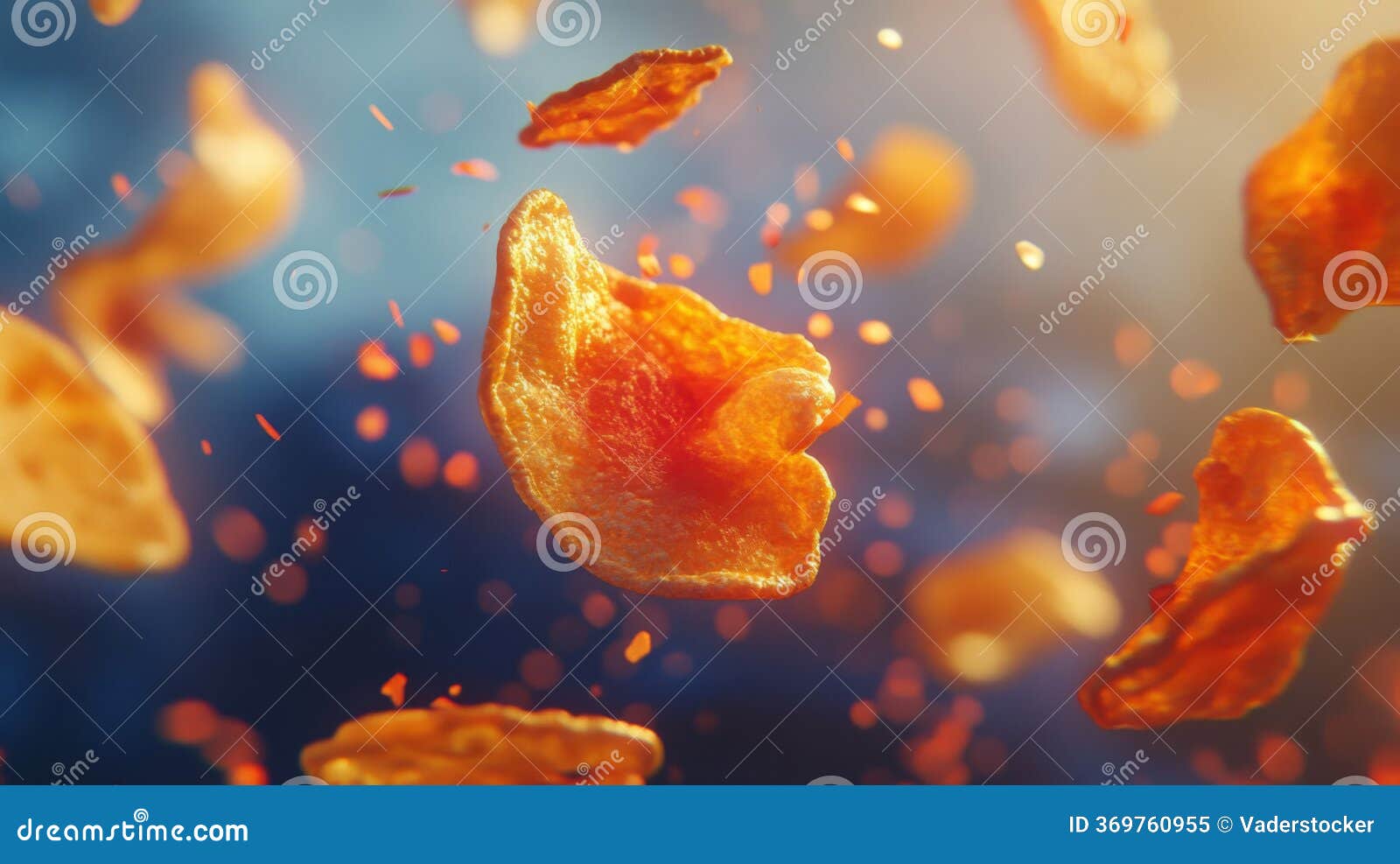 Floating Potato Chips Stock Photography | CartoonDealer.com #341310680